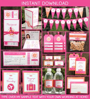 Luau Boarding Pass Invitations | Party Decorations