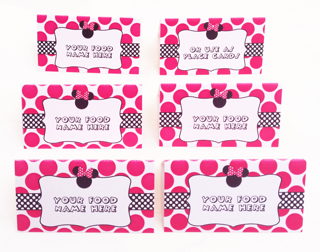 MINNIE MOUSE Printable Birthday Party Collection