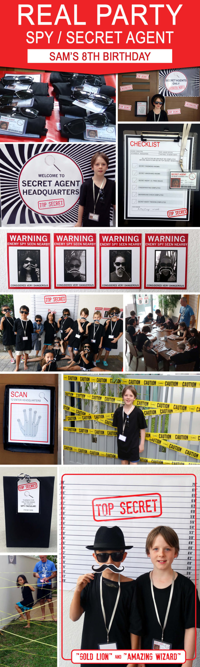 Sam's 8th Spy Birthday Party | Secret Agent | Spy Party Theme Ideas