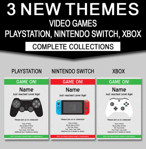 Playstation Birthday Party Printables, Invitations & Decorations ...