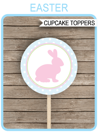 Printable Easter Cupcake Toppers Template | Easter Gift Tags