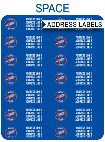 Free Space Party Address Labels template
