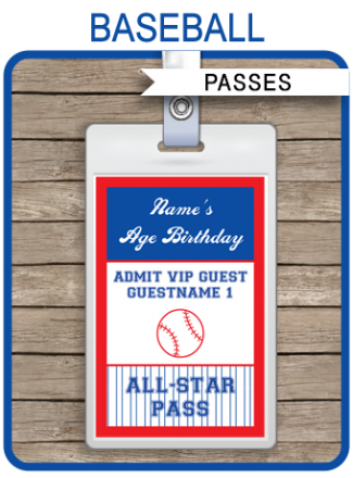 Printable Party Passes | Sports All Star Passes | VIP Passes ...