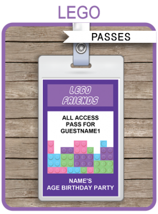 Printable Party Passes | Sports All Star Passes | VIP Passes ...
