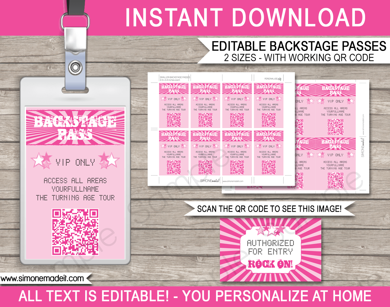 Free Printable Backstage Pass Template Free Printable Templates