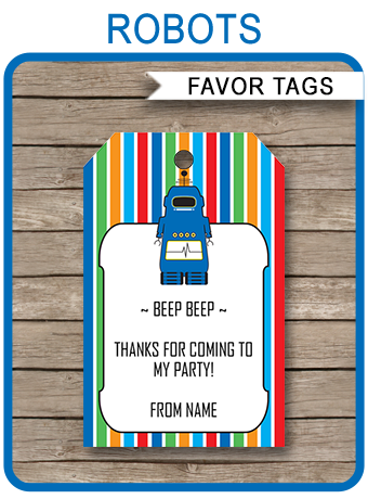Robot Party Ticket Invitation Template | Robot Birthday Party Invite