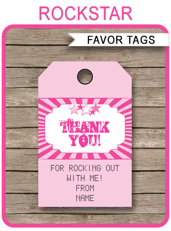 Rock Star Party Printable Name Tags New In The Shop: Rock Star Party