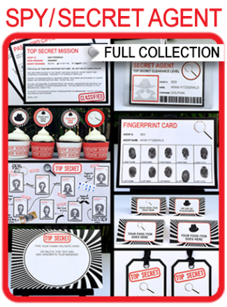 Secret Agent Badge Template | Printable Spy Badge | Birthday Party Favor