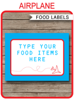 Airplane Boarding Pass Invitations Template | Birthday Party