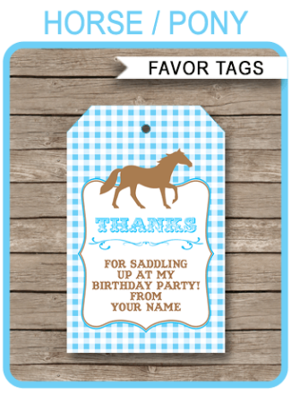 Horse / Pony Birthday Party Printables - SIMONEmadeit Parties