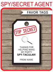 Spy / Secret Agent Party Printables - Red Archives - SIMONEmadeit Parties