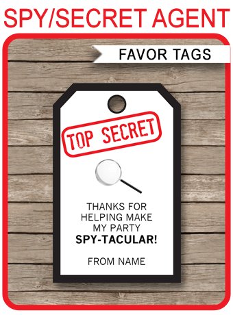 Secret Agent Badge Printable