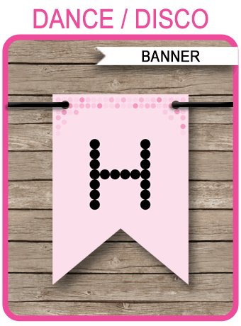 Dance Party Banner Template | Disco | Birthday Banner | Editable Bunting