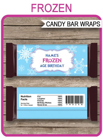 Frozen Hershey Candy Bar Wrappers | Personalized Candy Bars
