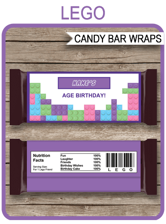 Lego Friends Hershey Candy Bar Wrappers | Personalized Candy Bars