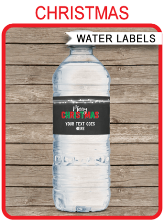 Editable Water Bottle Labels | Printable Templates