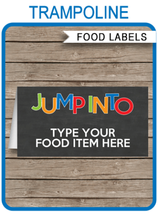 Trampoline Birthday Party Printables - SIMONEmadeit Parties