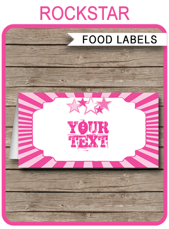 Rock Star Party Printable Name Tags New In The Shop: Rock Star Party