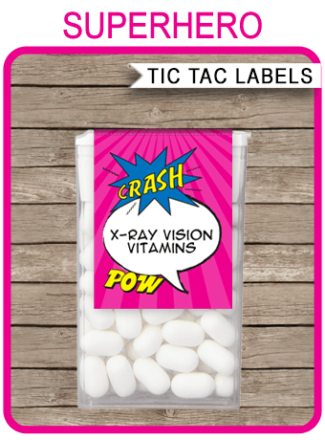 Printable Party Tic Tac Labels - SIMONEmadeit Parties