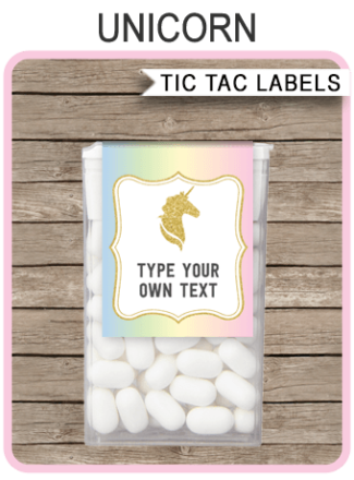 Printable Party Tic Tac Labels - SIMONEmadeit Parties