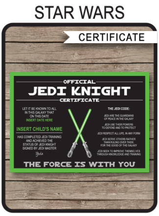 Printable Party Certificates - SIMONEmadeit Parties