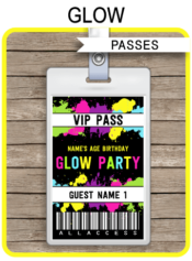 Printable Party Passes | Sports All Star Passes | VIP Passes ...