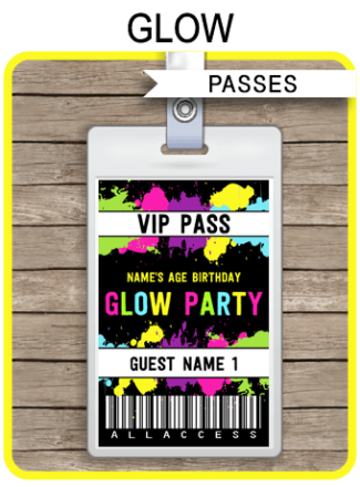Printable Party Passes | Sports All Star Passes | VIP Passes ...