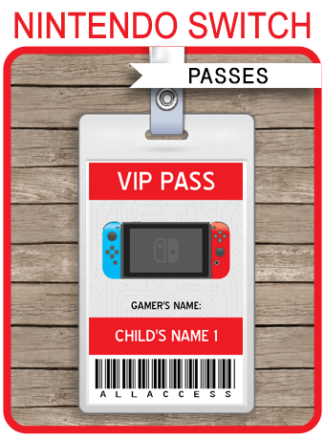 Nintendo Switch Theme Party Printables Archives - SIMONEmadeit Parties