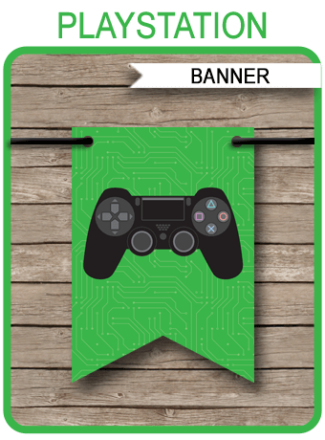 Playstation Theme Birthday Party Printables - SIMONEmadeit Parties