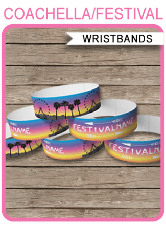 Printable Party Wristbands - SIMONEmadeit Parties