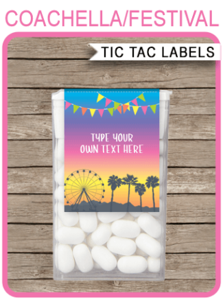 Printable Party Tic Tac Labels - SIMONEmadeit Parties