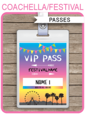Printable Party Passes | Sports All Star Passes | VIP Passes ...