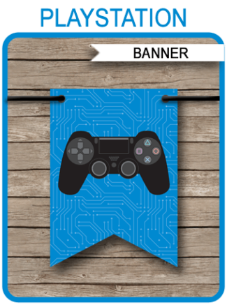 Playstation Theme Birthday Party Printables - SIMONEmadeit Parties