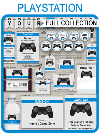 Playstation Birthday Party Printables, Invitations & Decorations ...