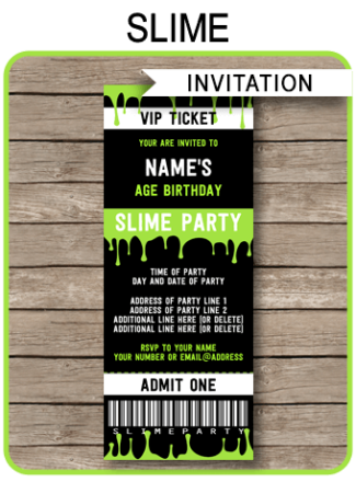 Slime Birthday Party Printables - SIMONEmadeit Parties