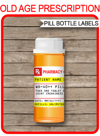 Printable Gag Prescription Labels | SIMONEmadeit Party Printables