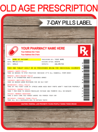 Printable Gag Prescription Labels | SIMONEmadeit Party Printables