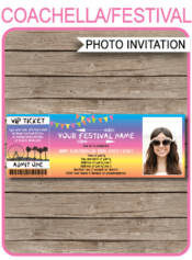 Stagecoach Theme Ticket Invitation Template | Birthday Party Invite