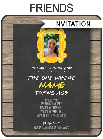 Friends Tv Show Themed Invitations