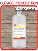 Old Age Prescription Pill Bottle Labels | Gag Gift | Fake Pharmacy Label