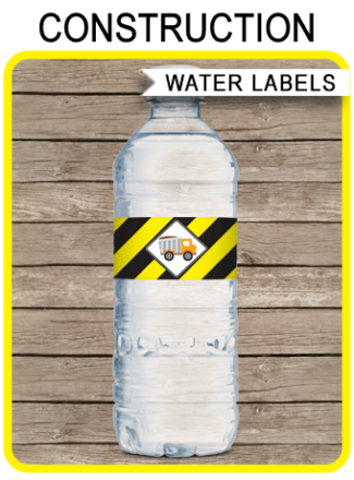 Construction Party Printables | Construction Birthday | Editable Templates