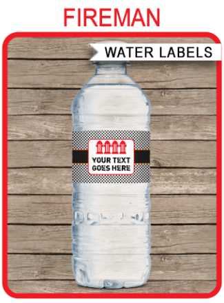 Editable Water Bottle Labels | Printable Templates