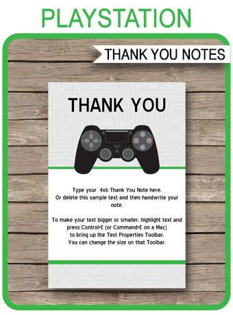 Playstation Party Printables, Invitations & Decorations, Video Game Theme