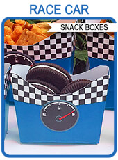 Race Car Party Snack Boxes | Birthday Party Printable Template
