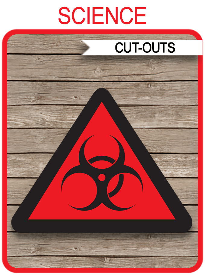 Mad Science Party Decoration Cutouts | Printable Birthday Decorations