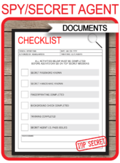 Spy / Secret Agent Party Printables - Red Archives - SIMONEmadeit Parties