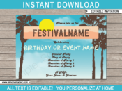Stagecoach Theme Invitation Template | Country Music Festival Invite