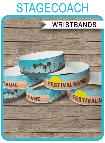 Stagecoach Theme Wristbands template | Country Music Festival